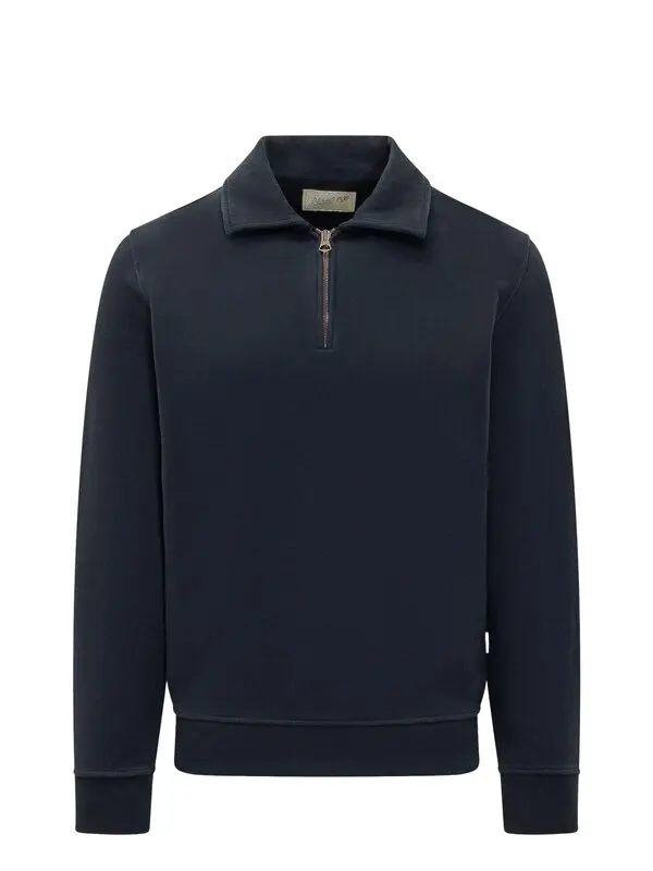 BL'KER Mini Zip Neck Sweatshirt - Navy