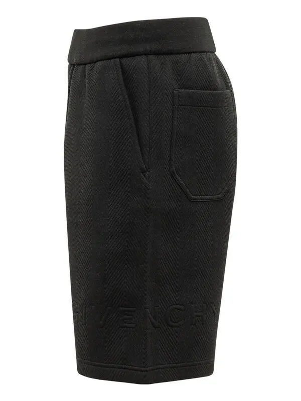 Givenchy Quilted Logo Shorts - Black