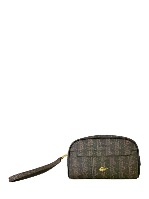 Lacoste Monogram-print Wristlet Clutch Bag - Brown