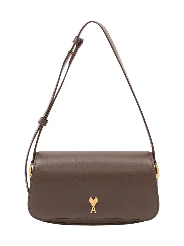 AMI Paris Structured Shoulder Handbag - Truffe