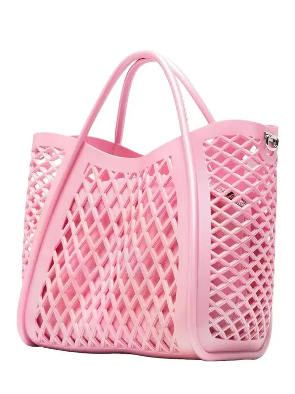 MARC ELLIS Cut-out Logo-embossed Tote Bag - Pink