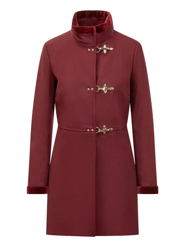 FAY Virgin Wool Mini Jacket - Rosso Sangue