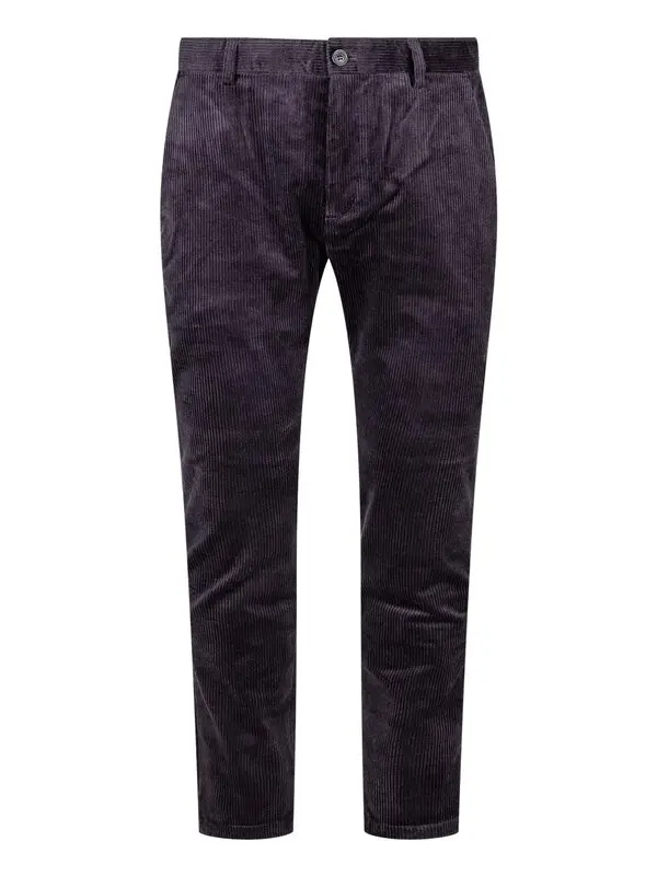 DEPARTMENT5 Chino Print Trousers - Blu Black