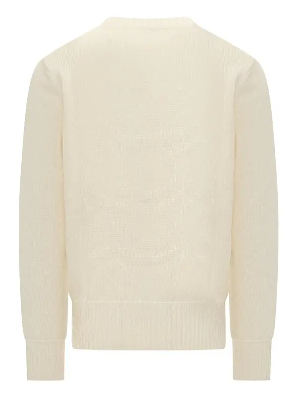Givenchy Cotton Crew Neck Pullover Knitwear - Ecru
