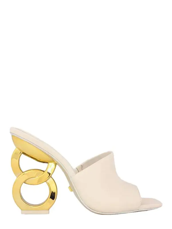 KAT MACONIE Ebba Chain-link Heel Sandals - White