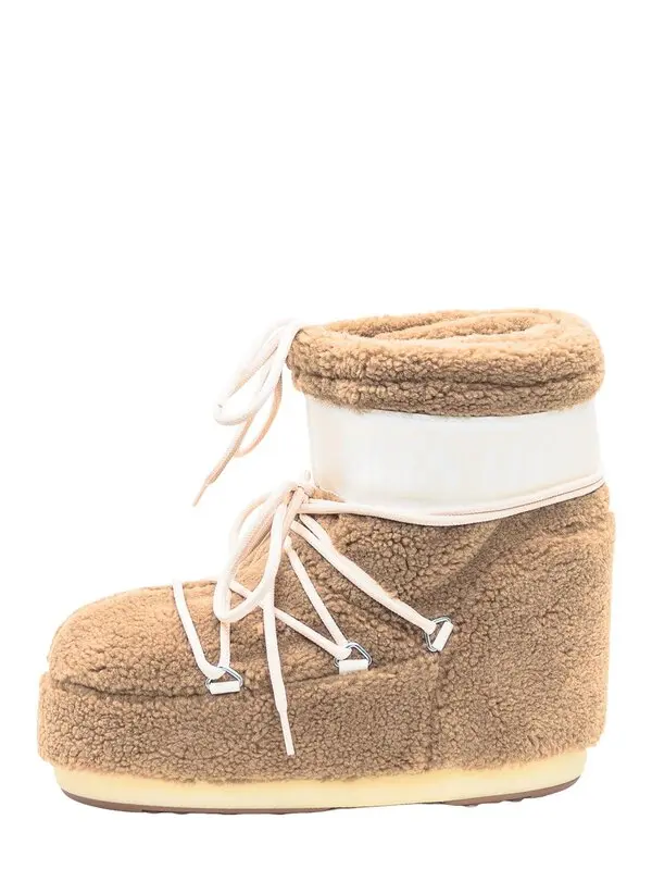 Moon Boot Icon Low Shearling-lined Mini Boots - Camel