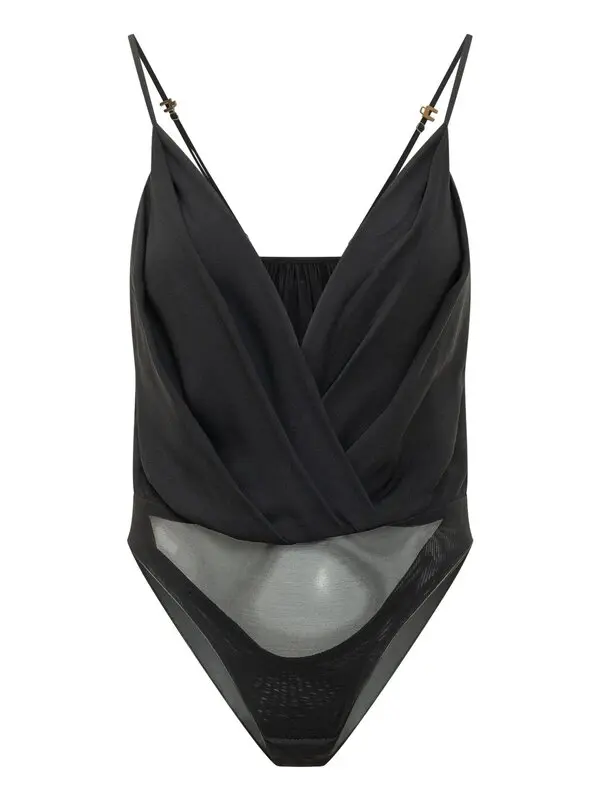 Elisabetta Franchi Draped Mini Top - Nero