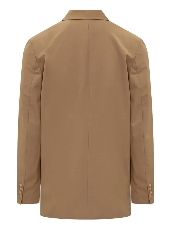 Nanushka Mini Shirt With Modern Tailoring - Camel