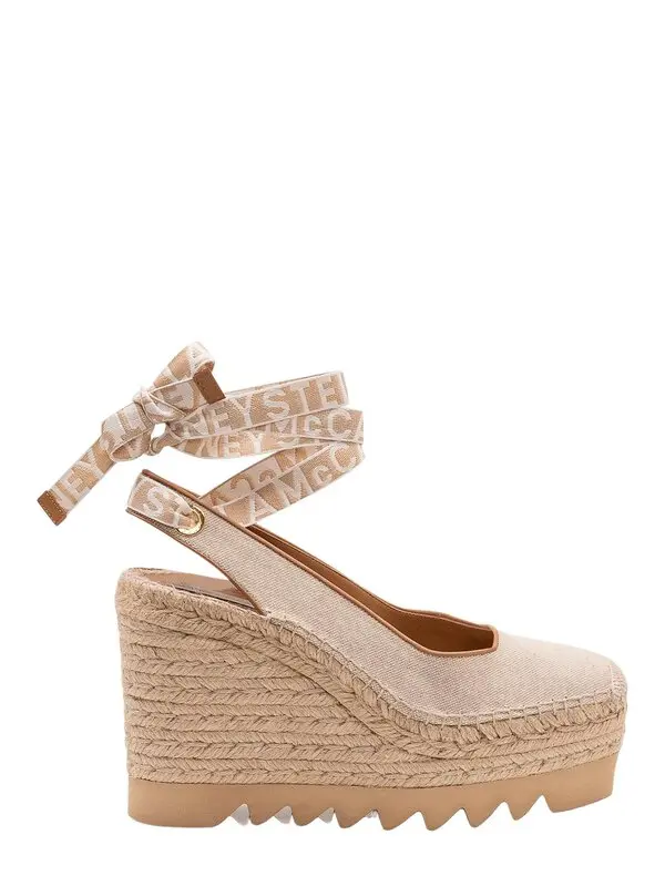 Stella McCartney Gaia Wedge Slingback - Ecru