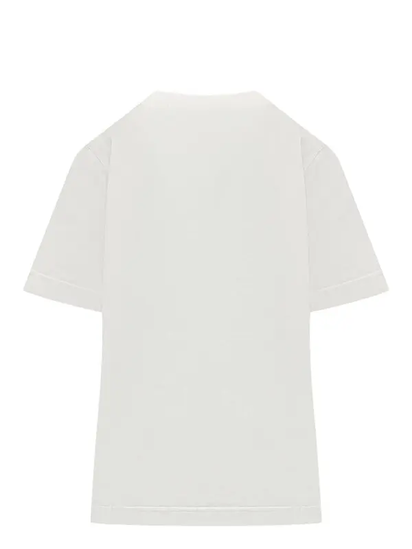 Burberry Graphic T-shirt With Painttch Logo - Chalk