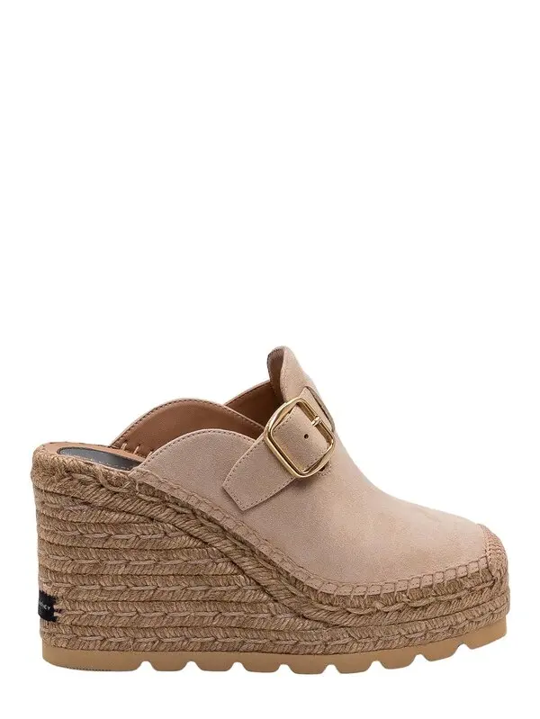 Stella McCartney Clog Heels With Zipper Detail - Desert