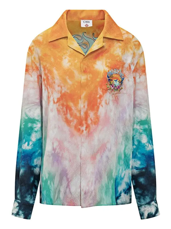Casablanca Printed Silk Shirt - Surf