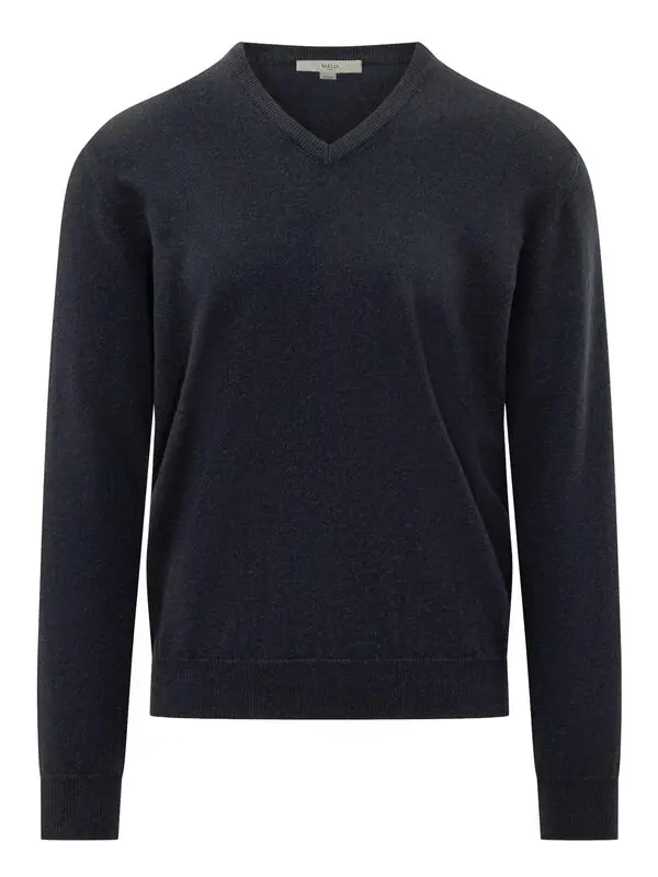 Malo V-neck Pullover Sweater - Blu