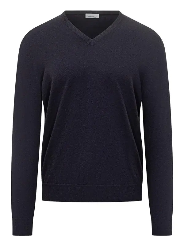 Malo V-neck Pullover Sweater - Blu