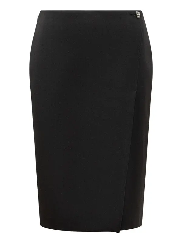Givenchy Chic Virgin Wool Skirt - Black
