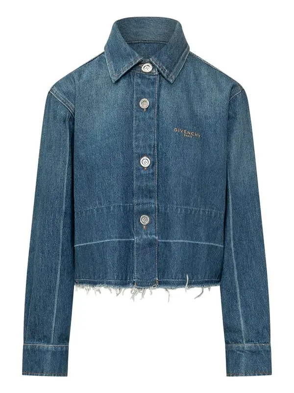 Givenchy Raw Edge Shirt - Medium Blue