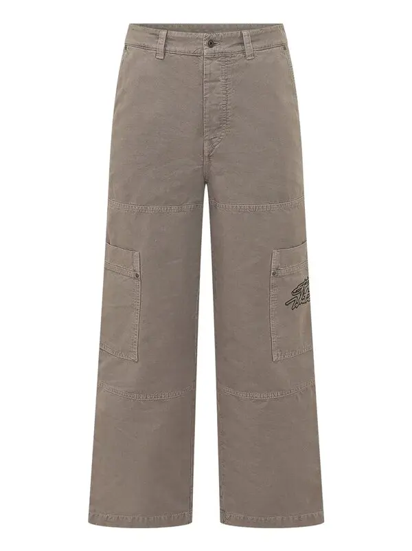 Off-White Straight Leg Cargo Trousers - Stone