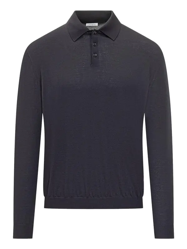 Malo Basic Wool Polo Shirt With Short Sleeves - E286