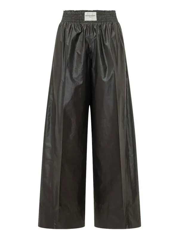 Givenchy Elasticated Waist Linen-twill Trousers - Black