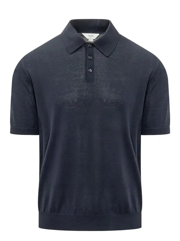 Malo Basic Mini Polo Shirt - Blu