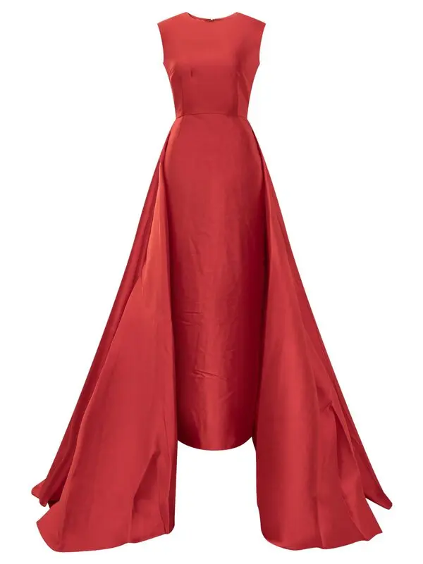 Solace London Satin Gown Dress - Red