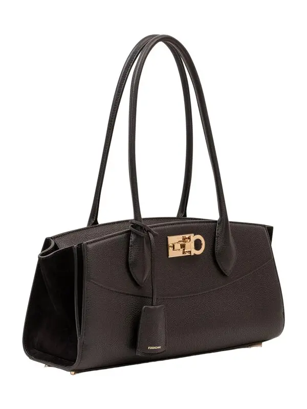 FERRAGAMO St Soft Ew Handbag - Nero