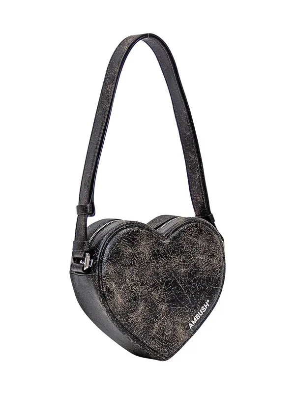 AMBUSH Heart-shaped Mini Shoulder Bag - Black