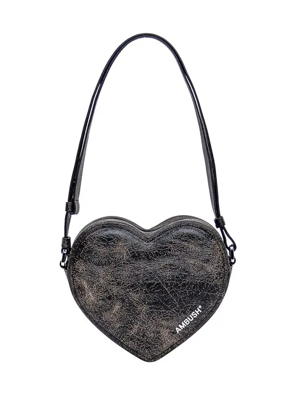 AMBUSH Heart-shaped Mini Shoulder Bag - Black