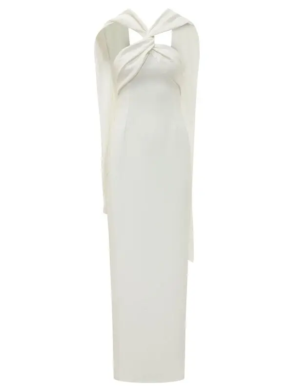 Solace London Chic Longline Suit Dress - Cream