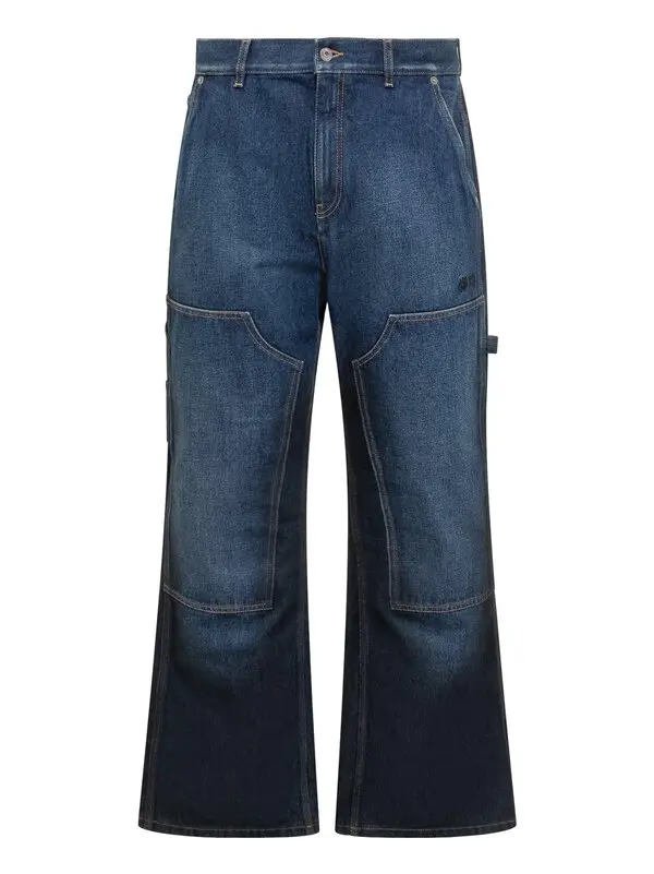 Off-White Trendy High-waisted Straight Leg Jeans Medium - Medium Blue