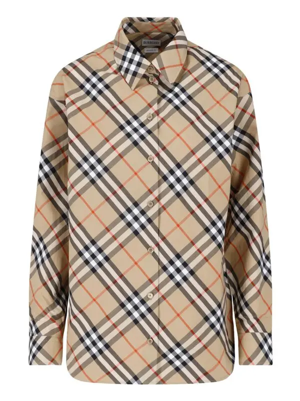 Burberry Classic Check Button-front Shirt - Beige