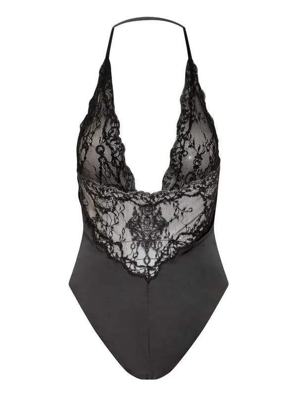 Givenchy Lace Halter Bodysuit - Black