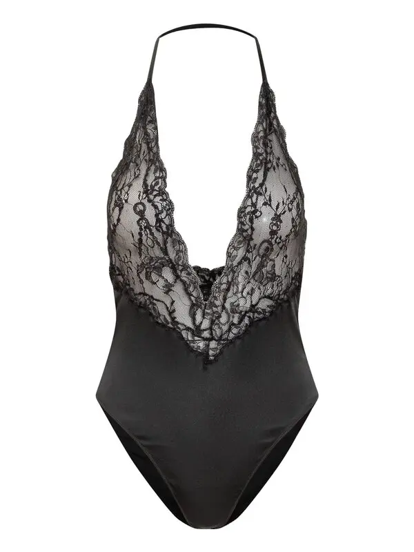 Givenchy Lace Halter Bodysuit - Black