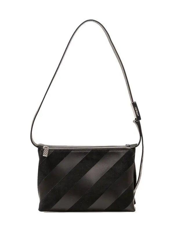 Off-White Mini Diagonal Design Handbag - Black
