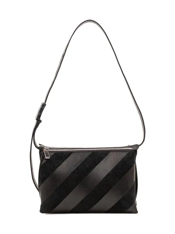 Off-White Mini Diagonal Design Handbag - Black