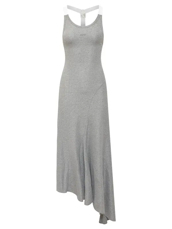 Off-White Sleek Suit Mini Dress - Silver-silver