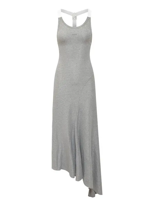 Off-White Sleek Suit Mini Dress - Silver-silver