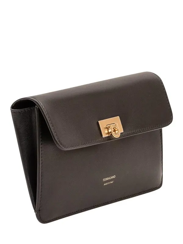 FERRAGAMO Mini Harleth Estane Handbag - Nero