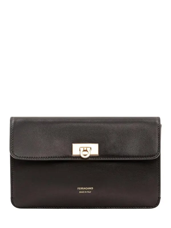 FERRAGAMO Mini Harleth Estane Handbag - Nero