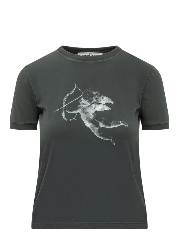 Fiorucci Print Baby T-shirt - Black