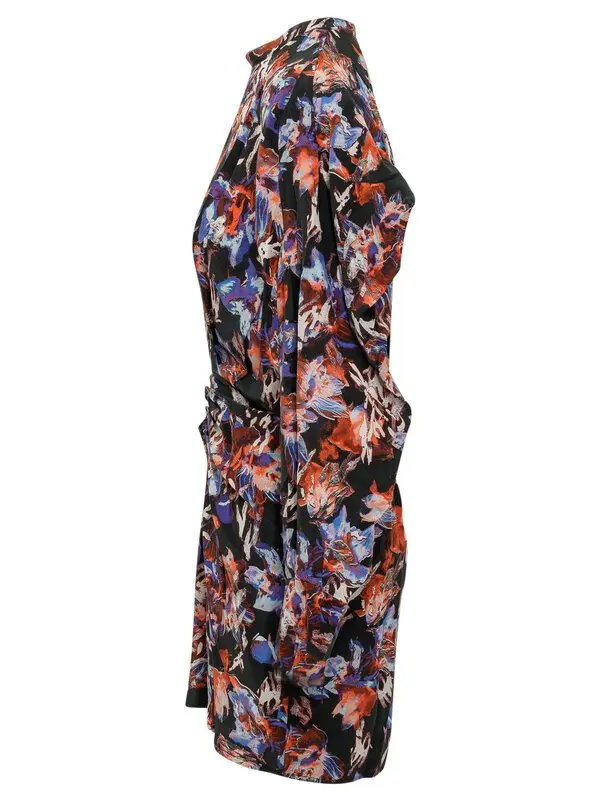 IRO PARIS Floral Print Mini Dress - Black Multicolor