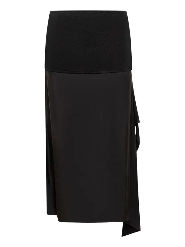 JIL SANDER Wool Mini Skirt - Black