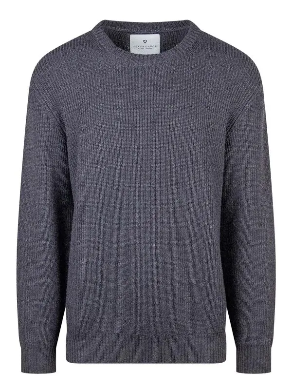 SEVEN GAUGE Merino Knitwear Sweater - Grigio