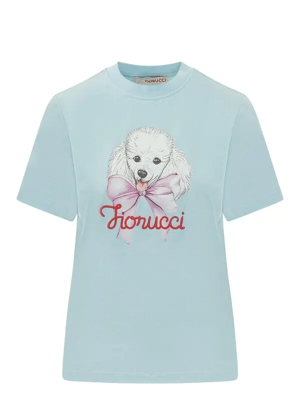 Fiorucci Stampaint Front T-shirt - Light Blue