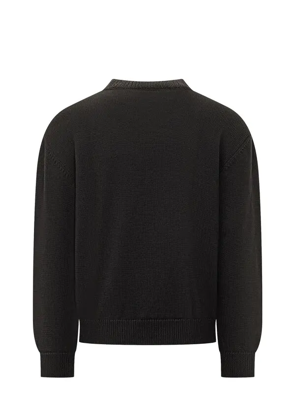 Gcds Studded Logo Crewneck Sweatshirt - Black/silver