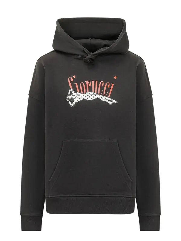 Fiorucci Mini Sweatshirt With Polka Dot Hood - Black