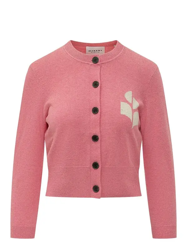 MARANT ETOILE Mini Knit Cardigan - Bubblegum