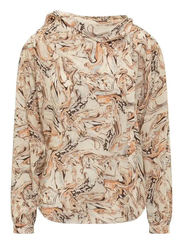 Isabel Marant Étoile Silk Printed Shirt - Beige