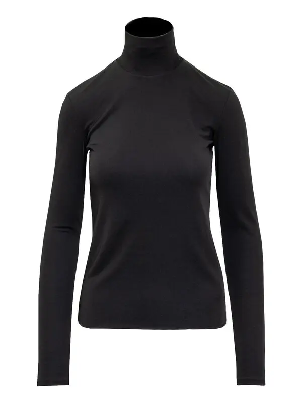 JIL SANDER Chic Knit Top - Black