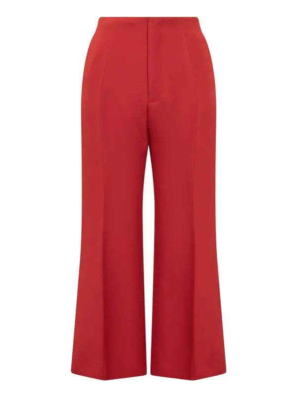 CALCATERRA Wool Trousers - Ruby Red
